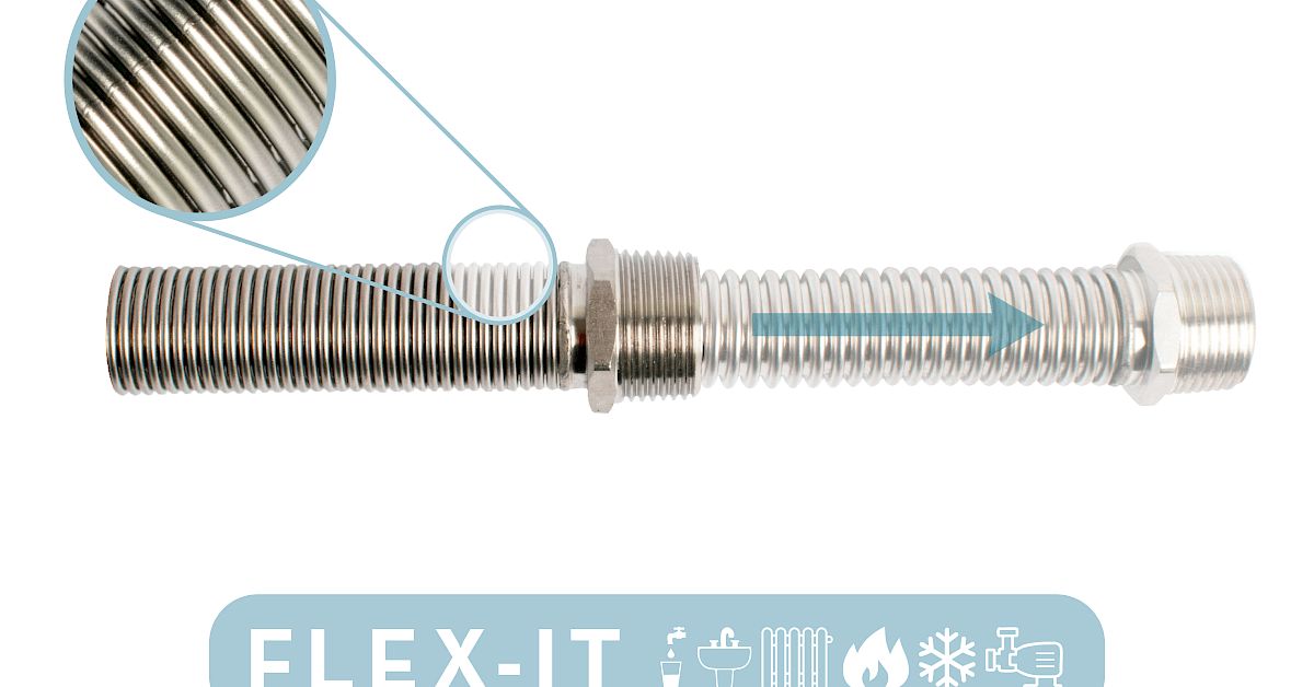 Flex-it uitrekbare, flexibele rvs slang